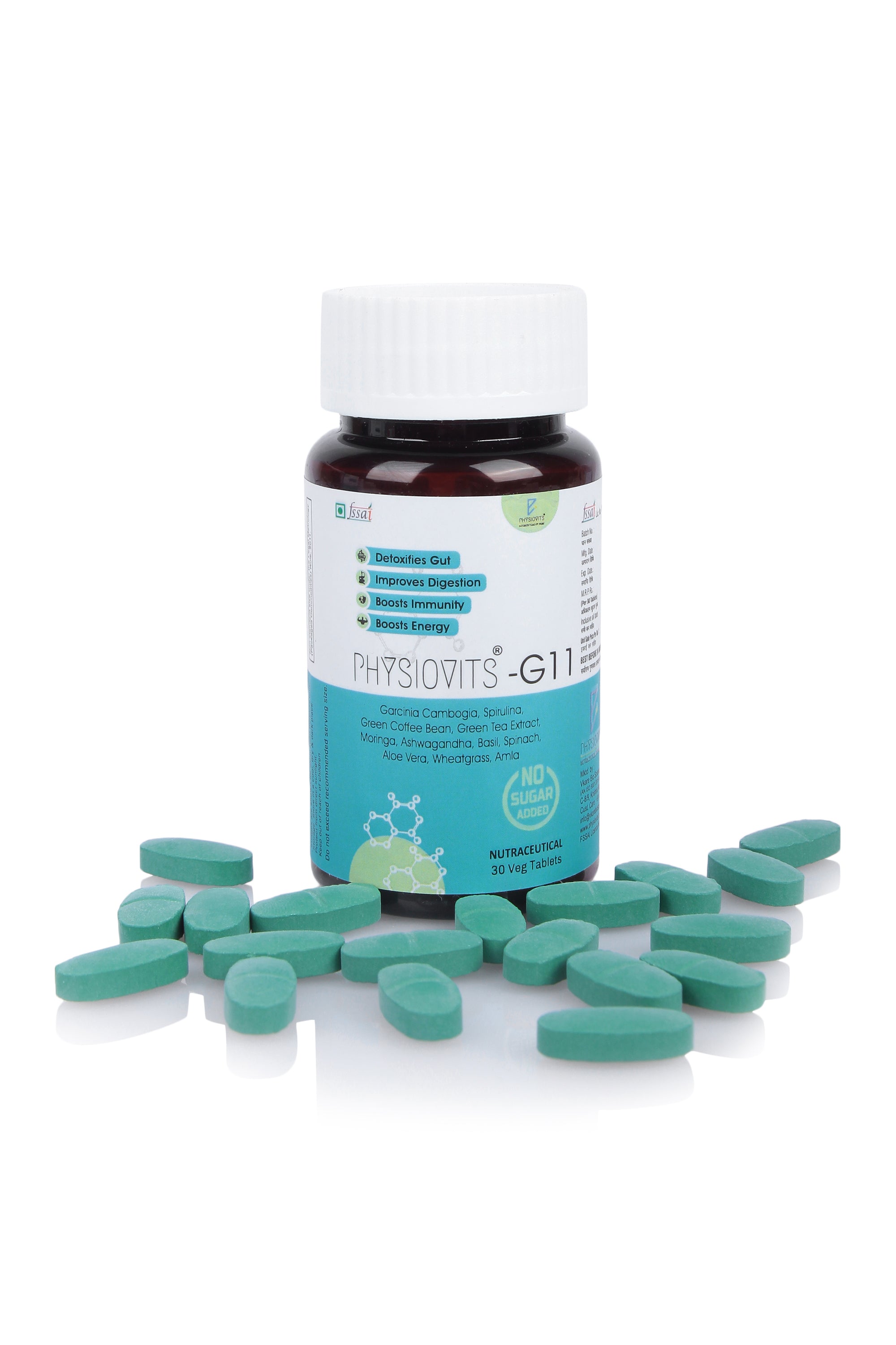 Physiovits G-11 Tablets | 11 Super Green Foods Supplement